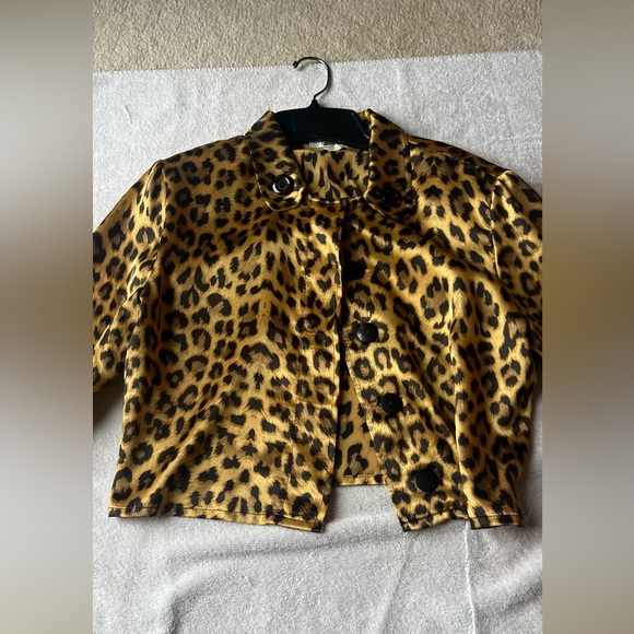 E.K. Designs | Jackets & Coats | Ek Designs Leopard Cheetah Print Satin ...